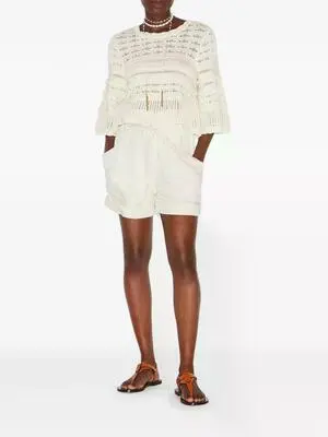 MARANT ETOILE Azelia Cropped Sweater - Neutrals