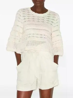 MARANT ETOILE Azelia Cropped Sweater - Neutrals
