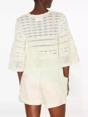 MARANT ETOILE Azelia Cropped Sweater - Neutrals
