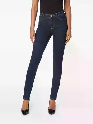 Philipp Plein High-waisted Jegging Trousers - Blue