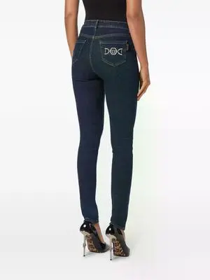Philipp Plein High-waisted Jegging Trousers - Blue