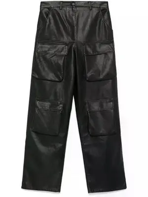MSGM Faux-leather Cargo Pants