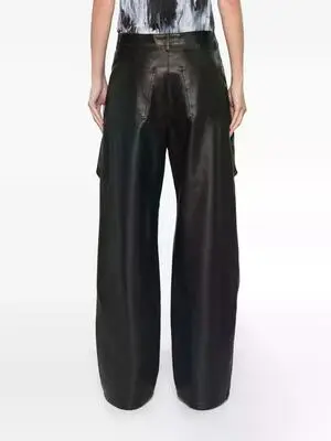 MSGM Faux-leather Cargo Pants