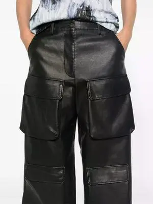MSGM Faux-leather Cargo Pants