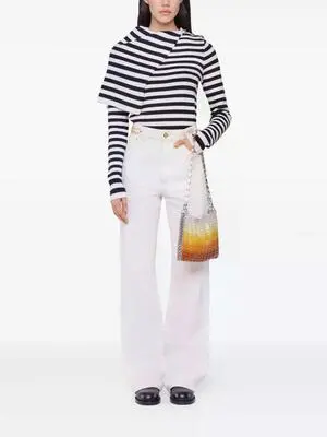 Rabanne Asymmetrical Striped Sweater