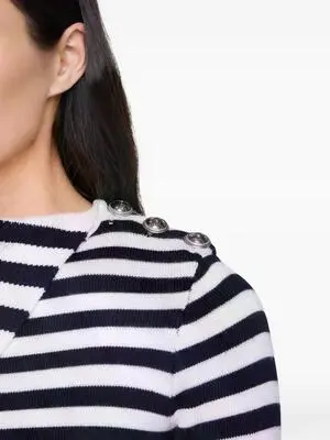 Rabanne Asymmetrical Striped Sweater