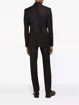 Dolce & Gabbana Striped Single-breasted Blazer - Black