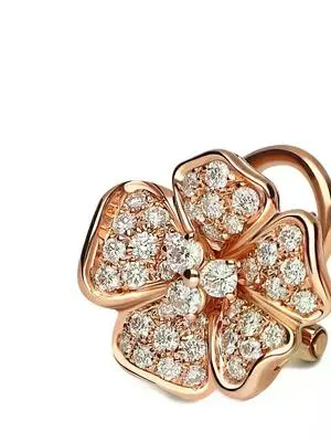 LEO PIZZO 18k Rose Gold Pavé-set Diamond Flower Earrings