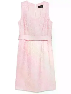 Etro Paisley-embroidered Midi Dress - Pink