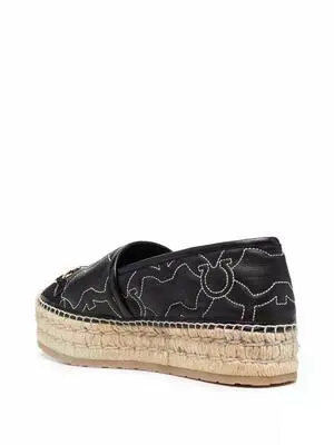 FERRAGAMO Gancini Logo-embroidered Espadrilles