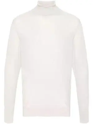 Eleventy Turtleneck Wool Jumper - Neutrals