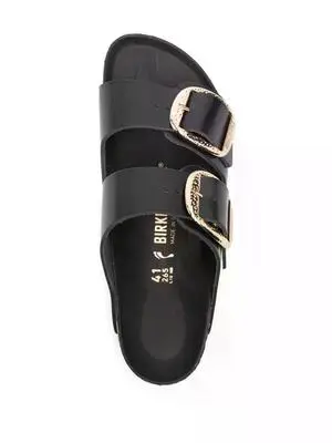 BIRKENSTOCK Arizona Big Buckle Slides - Brown