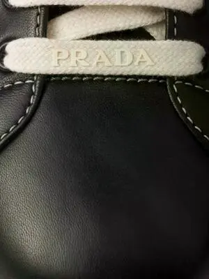Prada Leather Sneakers - Black