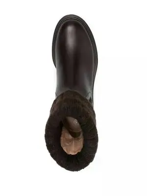 GIANVITO ROSSI Ribbed-knit Chelsea Boots - Brown