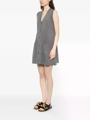 JNBY V-neck Sleeveless Knitted Dress - Grey