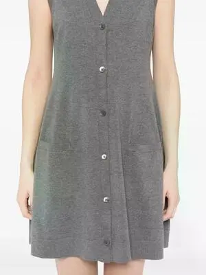 JNBY V-neck Sleeveless Knitted Dress - Grey