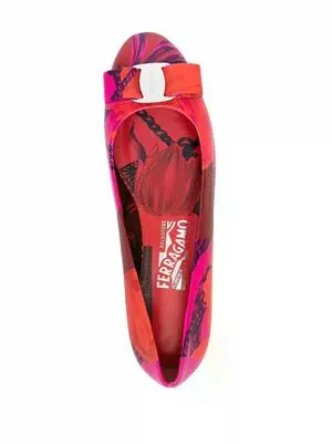 FERRAGAMO Varina Icon Ballerina Shoes - Red