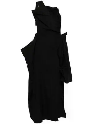 Yohji Yamamoto Box-detail Suspender Dress - Black