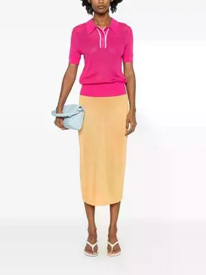 Fabiana Filippi Fine-knit Midi Skirt - Yellow
