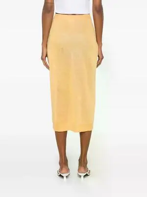 Fabiana Filippi Fine-knit Midi Skirt - Yellow