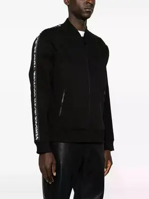 Versace Logo-trim Zip-up Sweatshirt