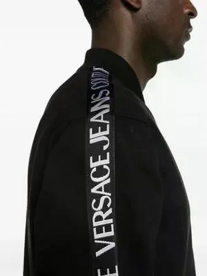 Versace Logo-trim Zip-up Sweatshirt