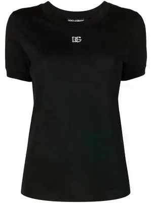 Dolce & Gabbana Crystal-embellished Round-neck T-shirt - Black