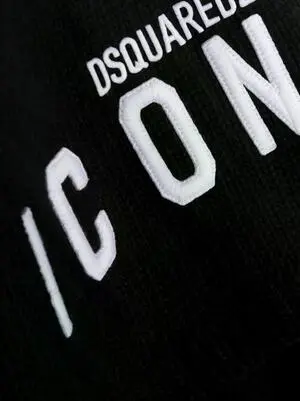 Dsquared2 Logo-appliqué Knitted Scarf