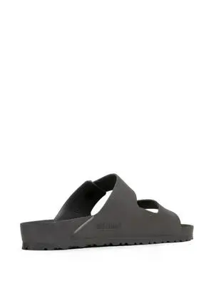 BIRKENSTOCK Logo-debossed Double-strap Slides - Black