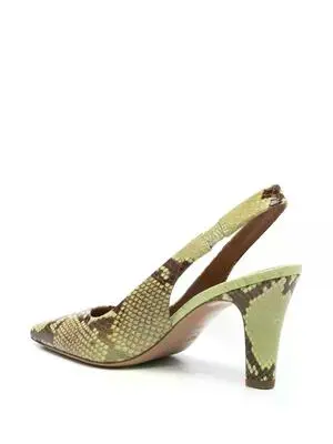 Paris Texas Leather Slingback Pumps - Green