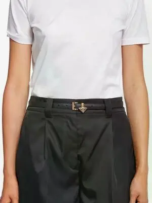 Prada Triangle-logo Leather Belt
