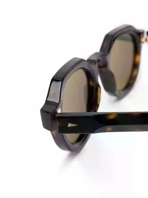 AHLEM Tortoiseshell-effect Round Frame Sunglasses