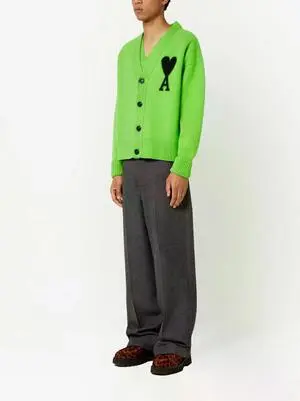 AMI Paris De Coeur Wool Cardigan