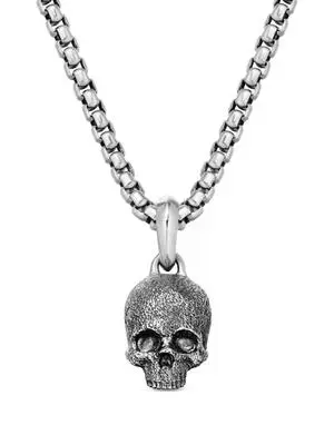 David Yurman Sterling Memento Mori Skull Amulet - Silver