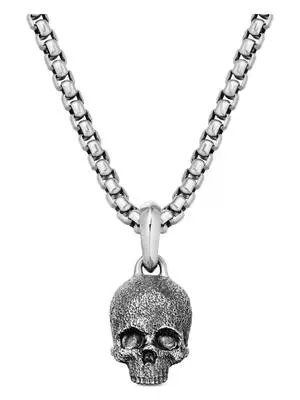 David Yurman Sterling Memento Mori Skull Amulet