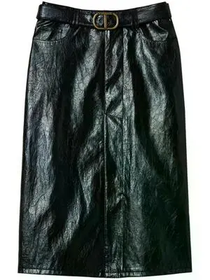 TWINSET Logo-plaque Midi Skirt - Black