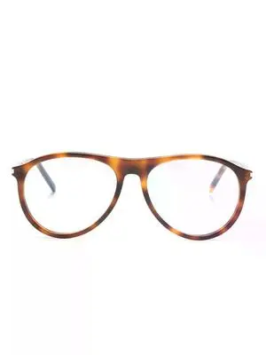 Saint Laurent Tortoiseshell Pilot-frame Sunglasses - Brown