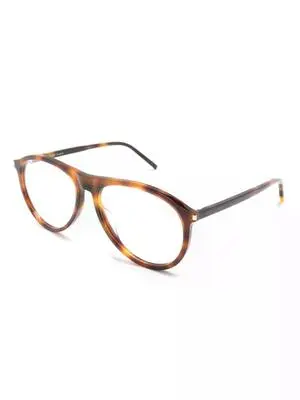 Saint Laurent Tortoiseshell Pilot-frame Sunglasses