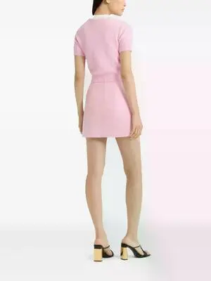 PATOU Organic-cotton Tweed Mini Skirt - Pink