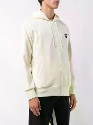 Play Comme Des Garcon Heart Logo Zip-up Hoodie