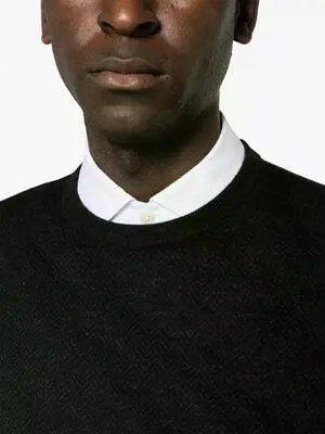 HACKETT Herringbone Jacquard Wool Jumper