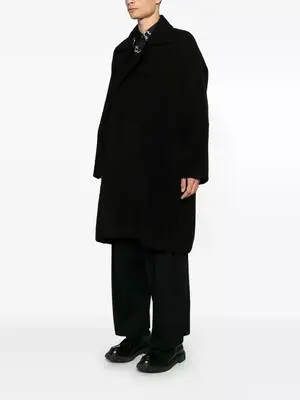 JAN JAN VAN ESSCHE Double-breasted Alpaca Wool-blend Coat