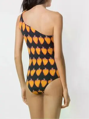 AMIR SLAMA Printed One-shoulder Swimsuit