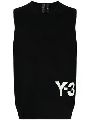 Y3 Logo-intarsia Vest