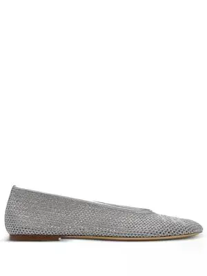 Burberry Mesh Ballerina Shoes - Silver