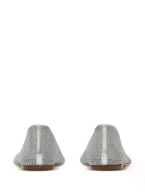 Burberry Mesh Ballerina Shoes - Silver