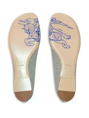 Burberry Mesh Ballerina Shoes - Silver