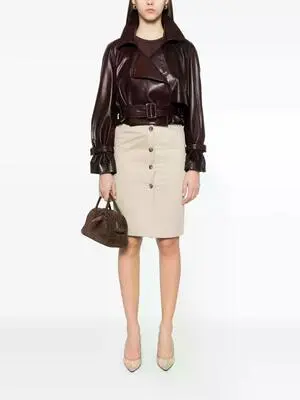 ANINE BING Zaire Midi Skirt - Neutrals