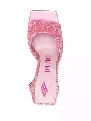 Attico Devon 115mm Sequin-embellished Mules