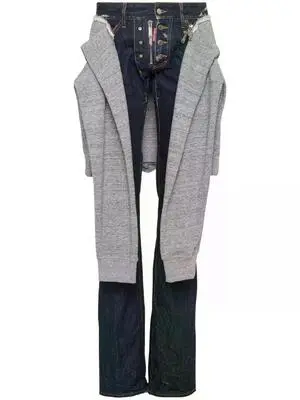Dsquared2 Layered Cotton Denim Jeans